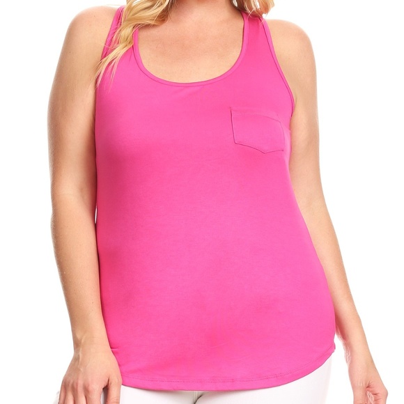 Lilian | Tops | Clearance Plus Size Racerback Tank Top Pink | Poshmark